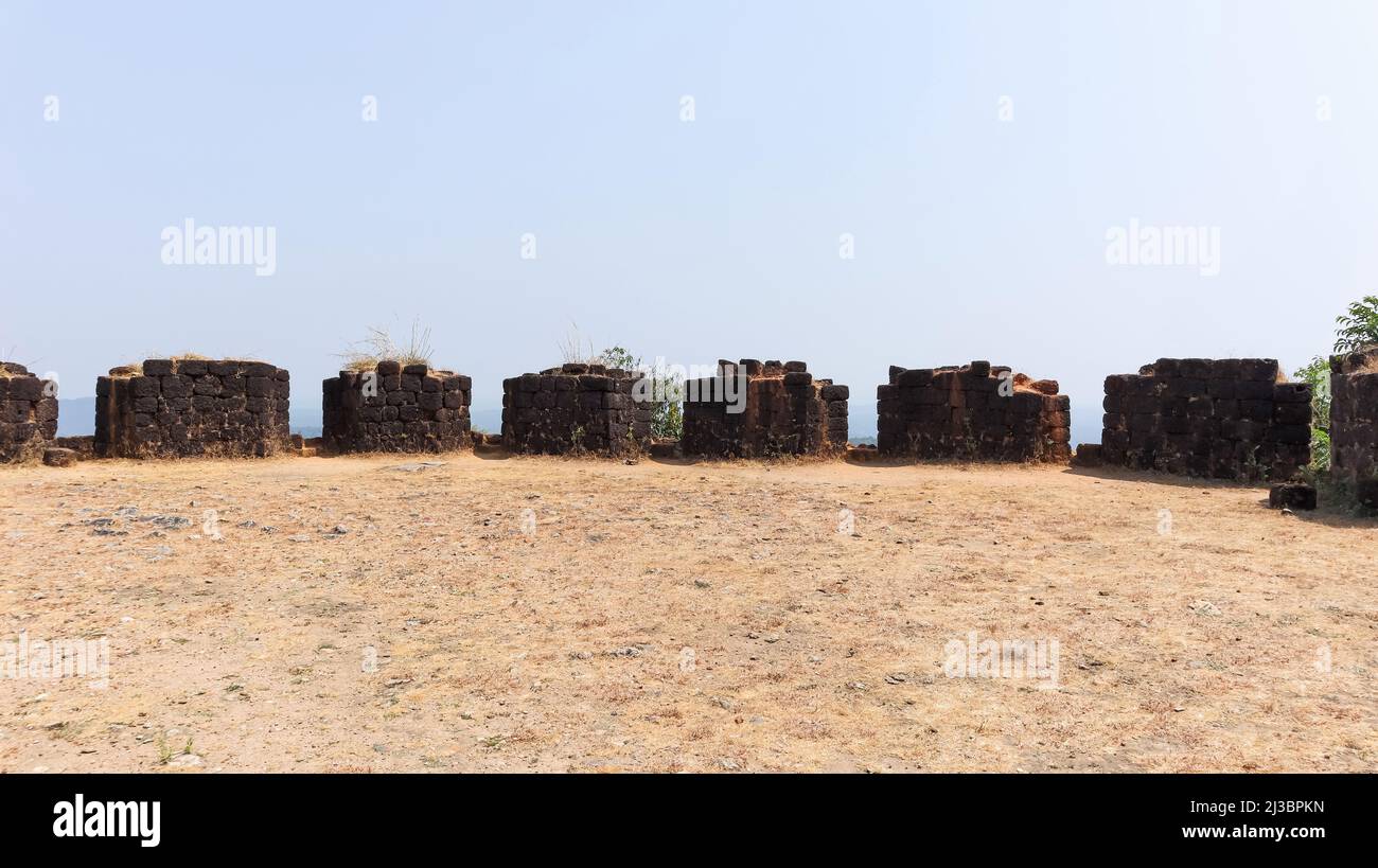 View of Ruin Watch of Kavaledurga Fort, Shimoga, Karnataka, India Stock ...