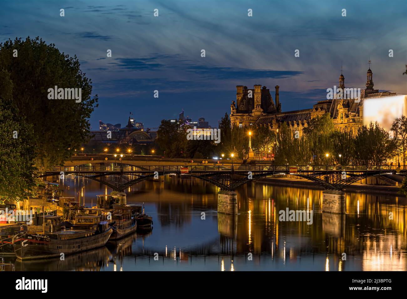 Paris Famous Buildings and Touristic Center at Twilight Sunset With ...