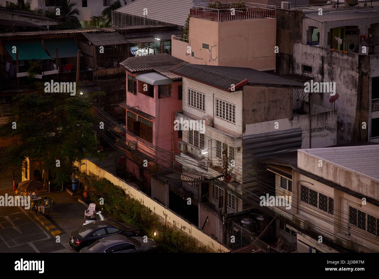 Old residential buildings along hi-res stock photography and images - Alamy