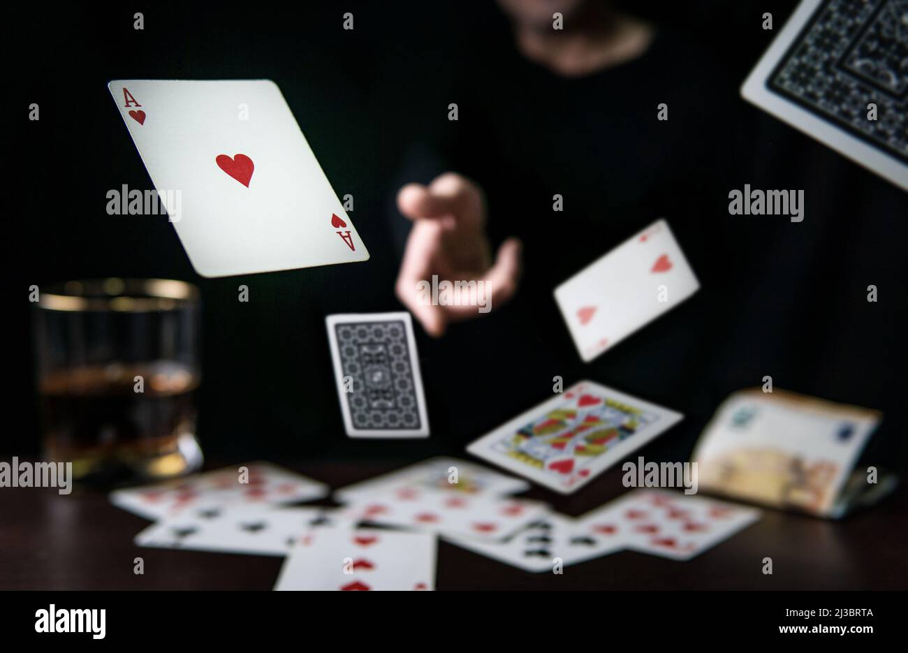 Flying playing cards hi-res stock photography and images - Alamy