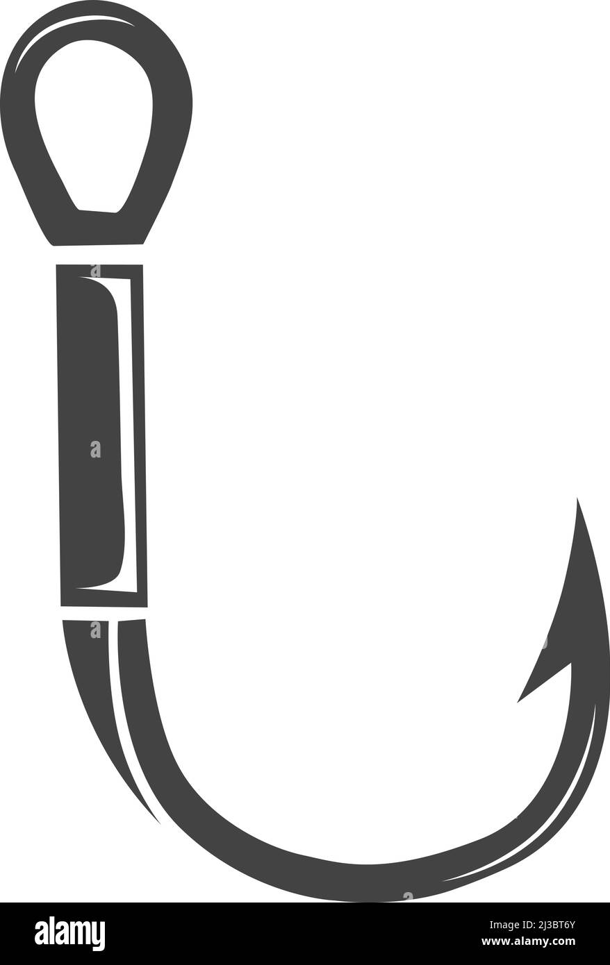 Metal hook icon. Sharp tool. Fishing club symbol Stock Vector Image ...