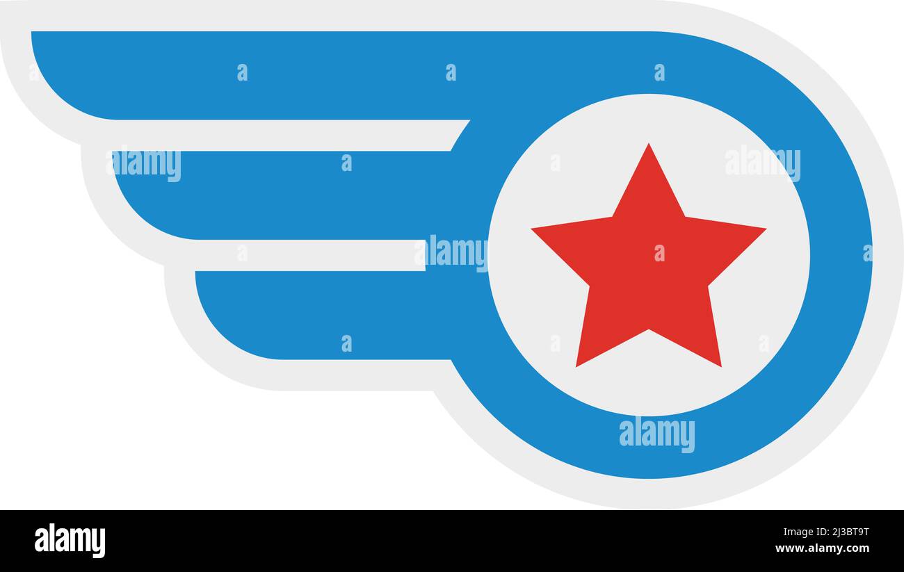 Winged insignia with star symbol. Superhero emblem Stock Vector Image ...