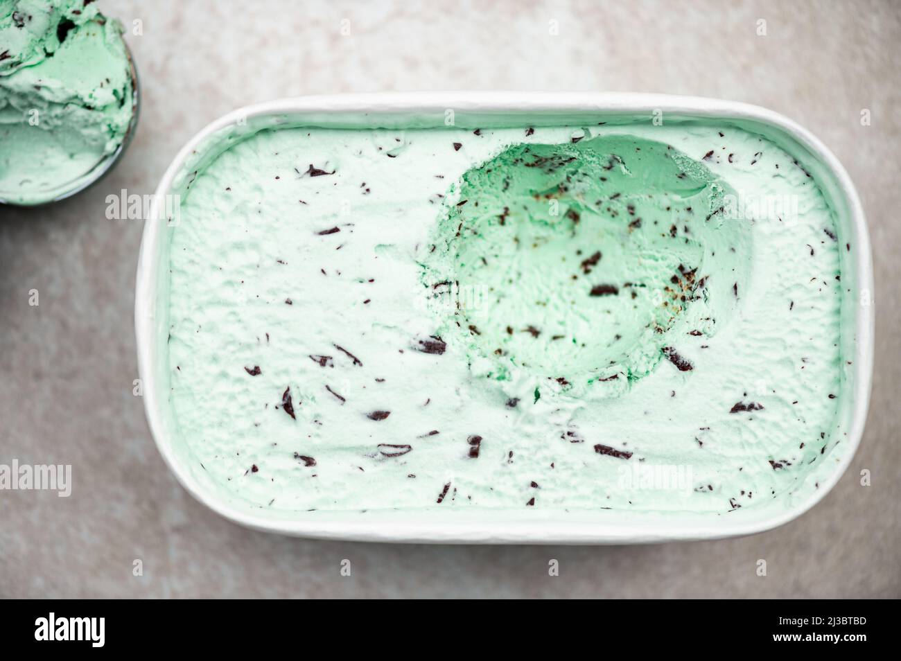 Mint Choc Chip Ice Cream Stock Photo - Alamy