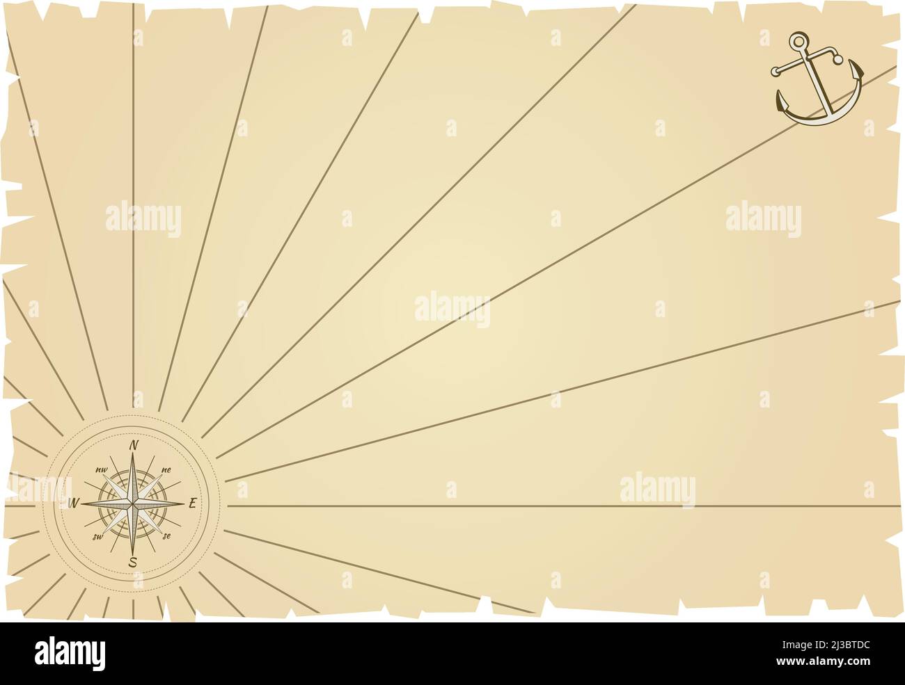 Old navy map background. Aged paper with compass Stock Vector Image ...