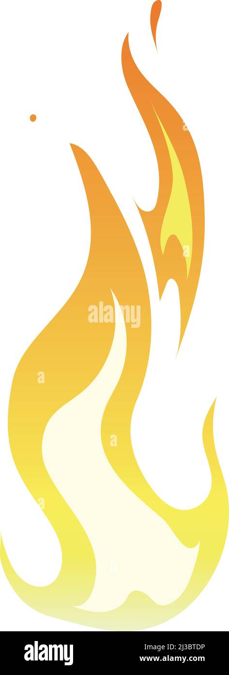 Flame decal. Yellow fire symbol. Blaze sign Stock Vector Image & Art ...