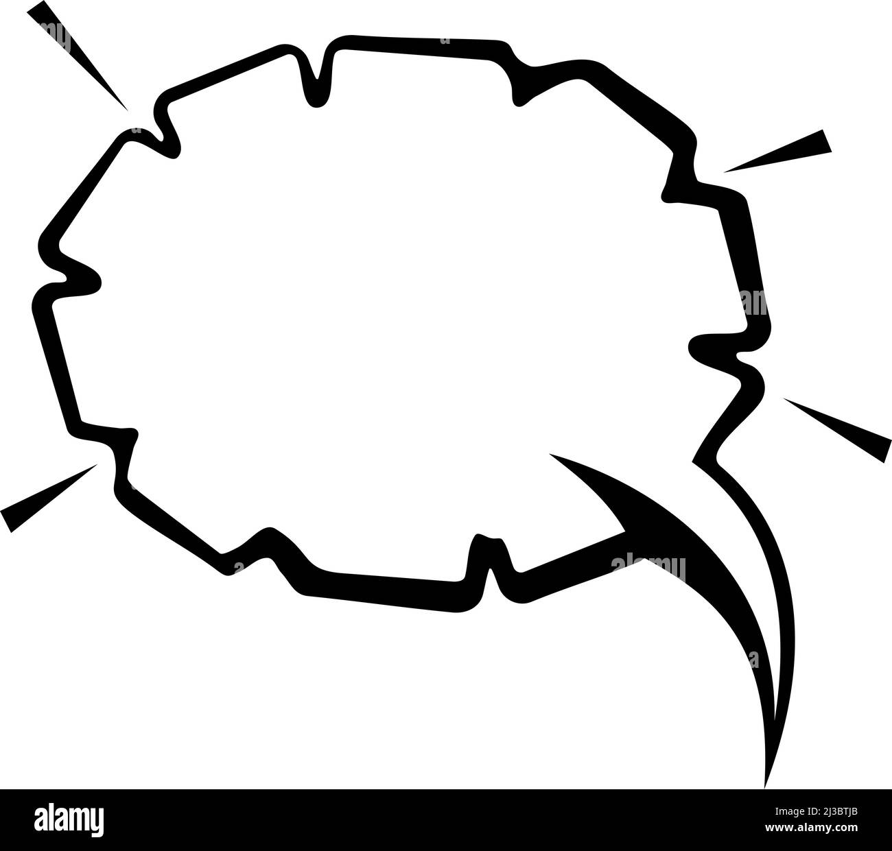 Retro comic balloon. Blank speech bubble template Stock Vector Image ...