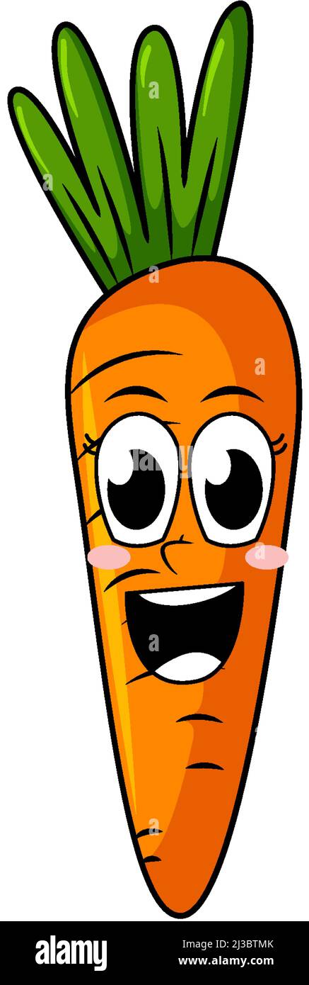 Carrot with happy face illustration Stock Vector Image & Art - Alamy