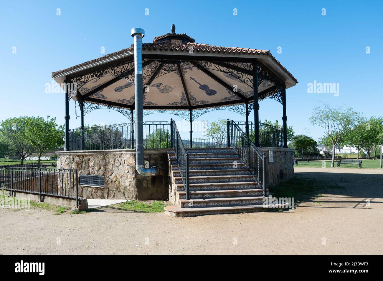 Bandstand or kiosk for the orchestra to play their music in a park ...
