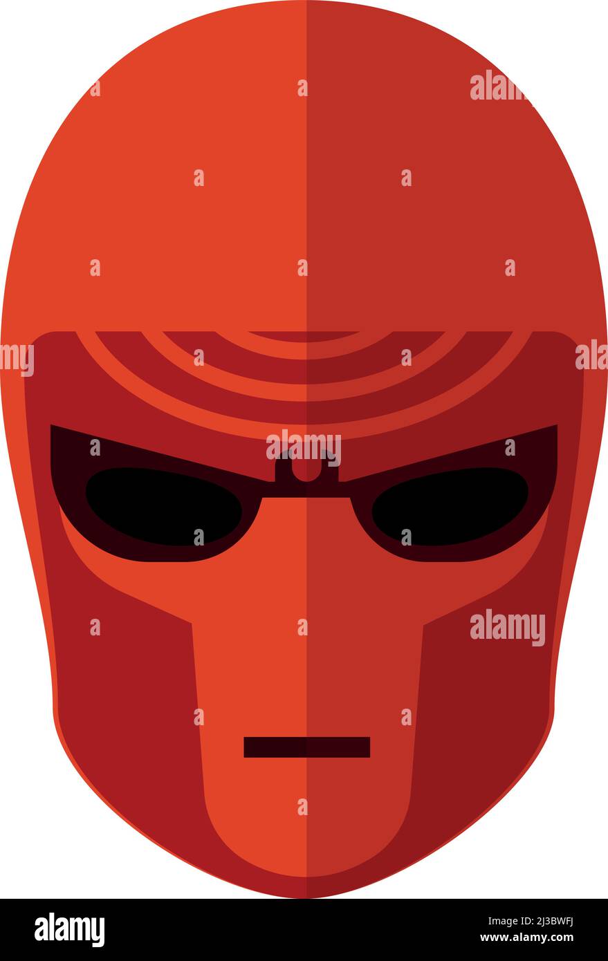 Red superhero mask. Cartoon avatar. Hero face Stock Vector Image & Art ...