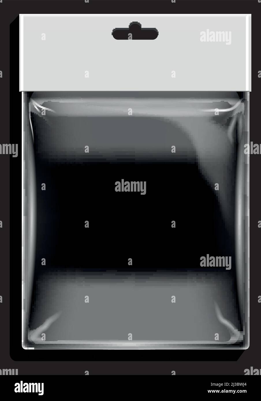 Realistic plastic bag. Empty product package mockup Stock Vector Image ...