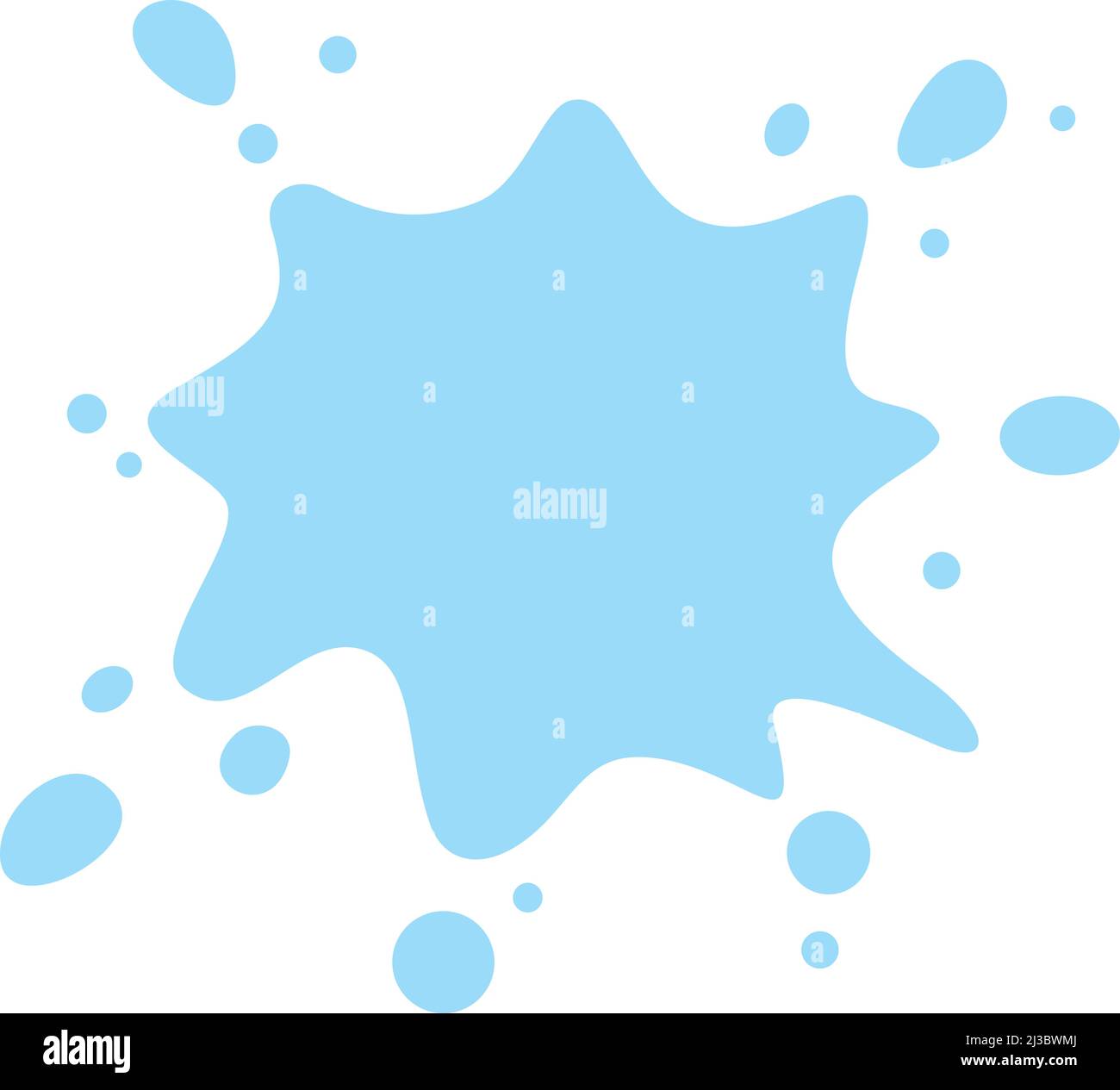 Wet stain. Blue liquid splash. Water mark Stock Vector Image & Art - Alamy