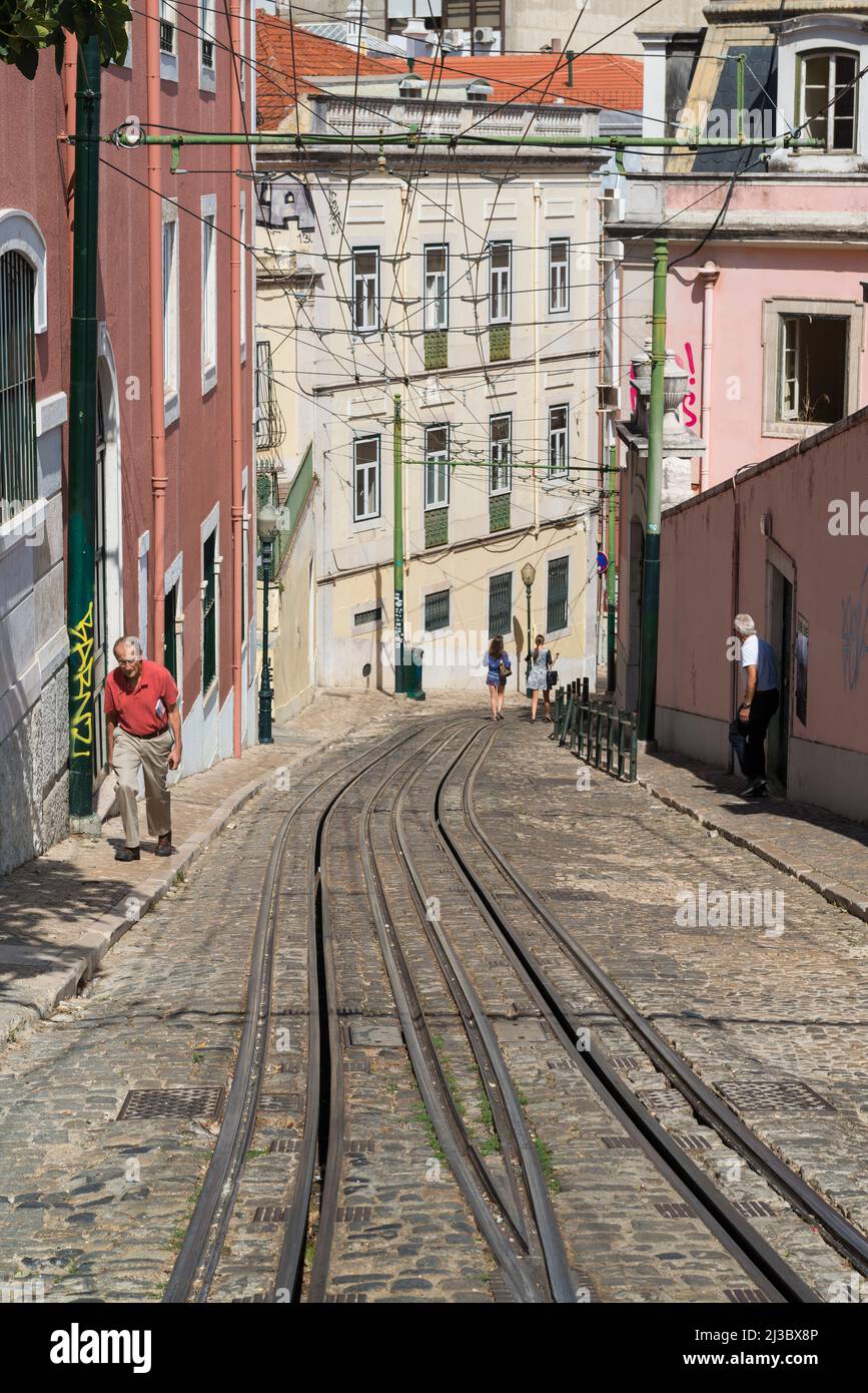 Old tram rails hi-res stock photography and images - Alamy