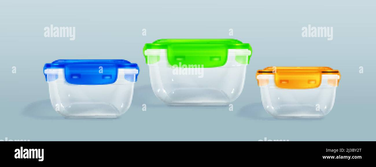 Plastic food containers with clipping path and latch lock lids. Storage ...