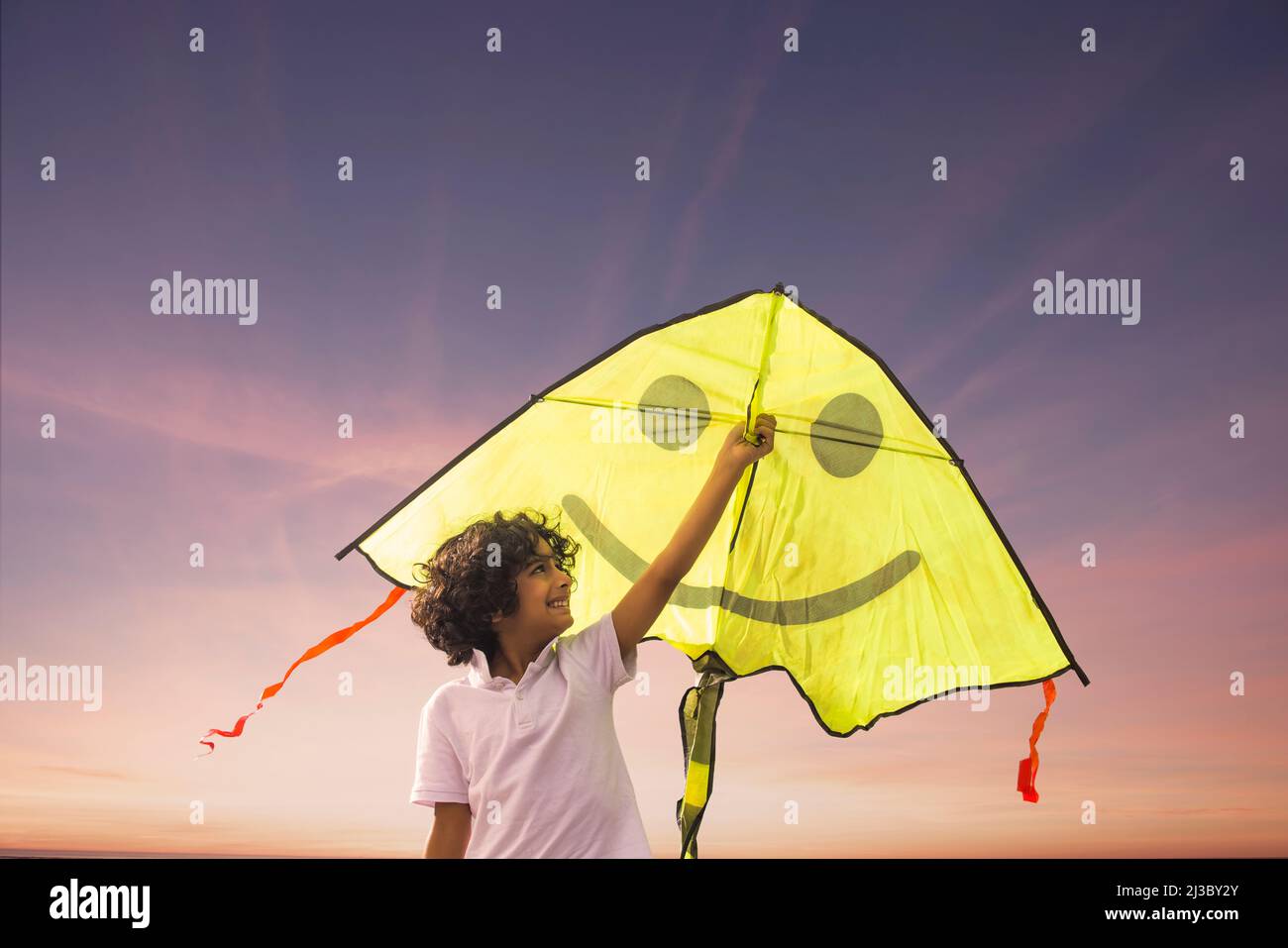 Boy trying to fly hi-res stock photography and images - Alamy