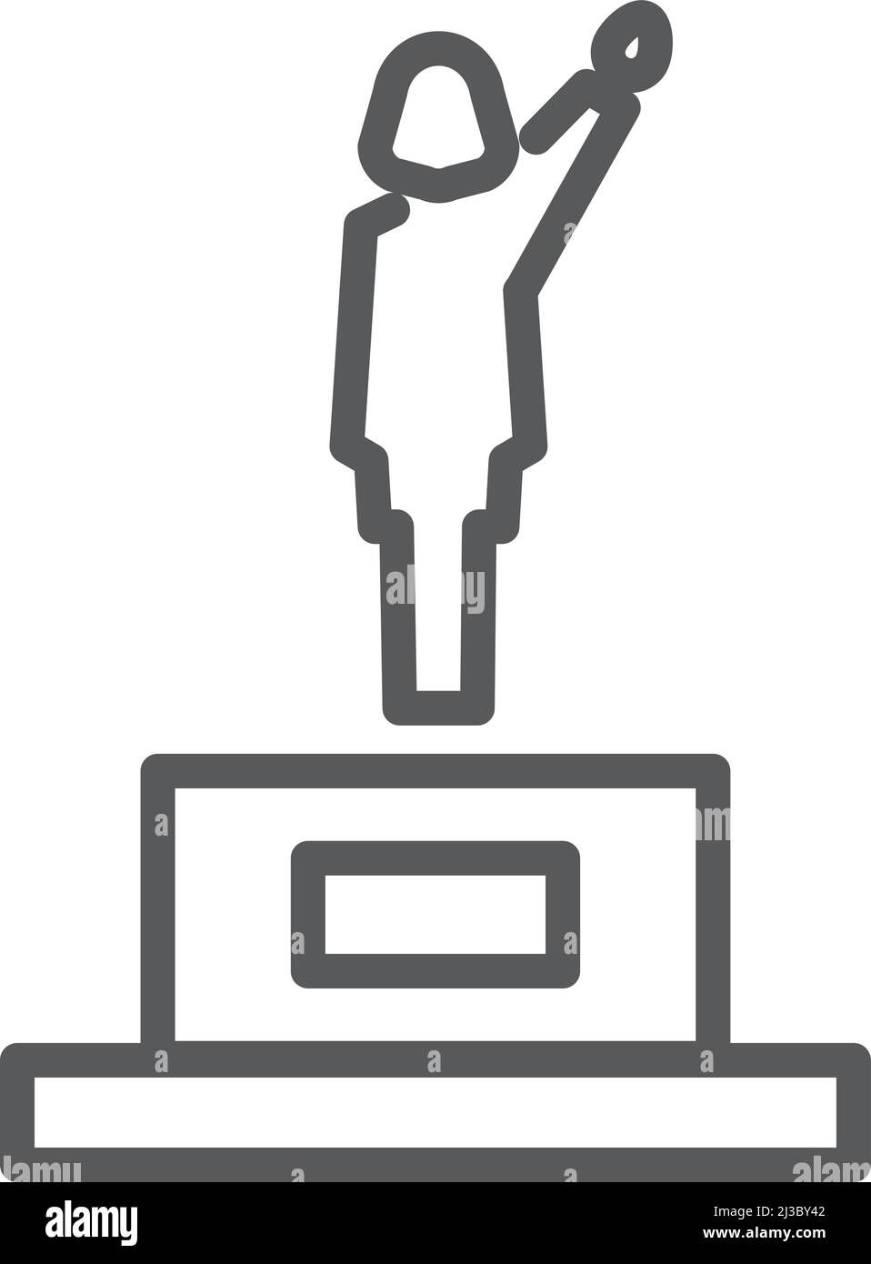 Statue history line icon Black and White Stock Photos & Images - Alamy