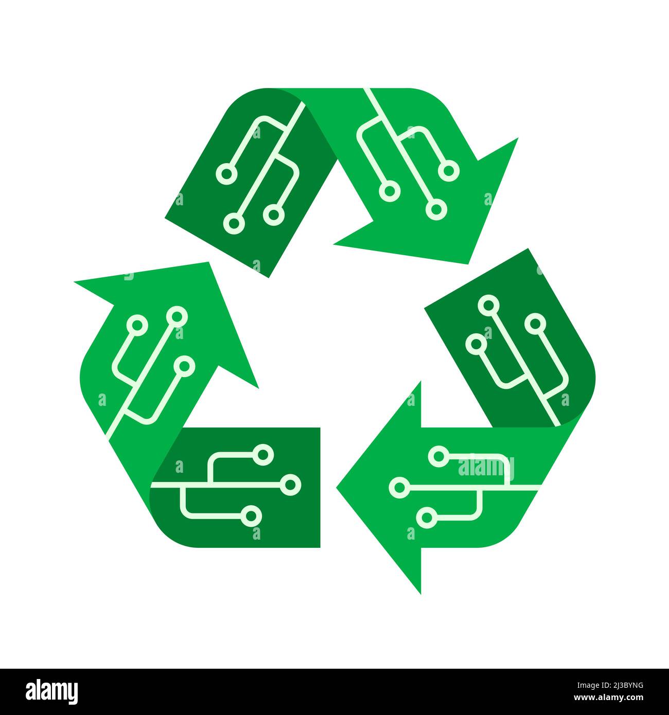 Responsible disposal of recyclable waste Stock Vector Images - Alamy