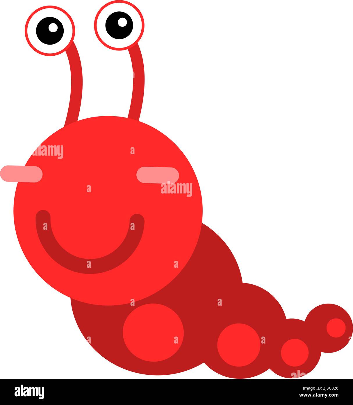 Funny caterpillar character. Cute cartoon smiling animal Stock Vector ...