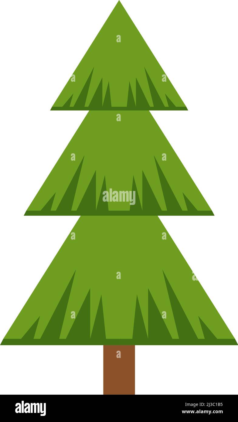 Green fir icon. Evergreen conifer tree. Pine symbol Stock Vector Image ...