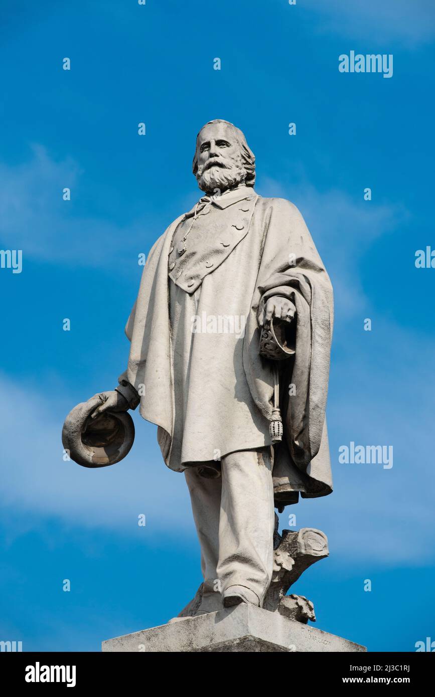 Italy, Lombardy, Soresina, Piazza Giuseppe Garibaldi Square, Garibaldi ...