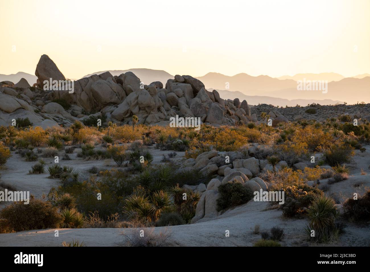 The early morning sunrise casts light across the dawning day in scenic ...