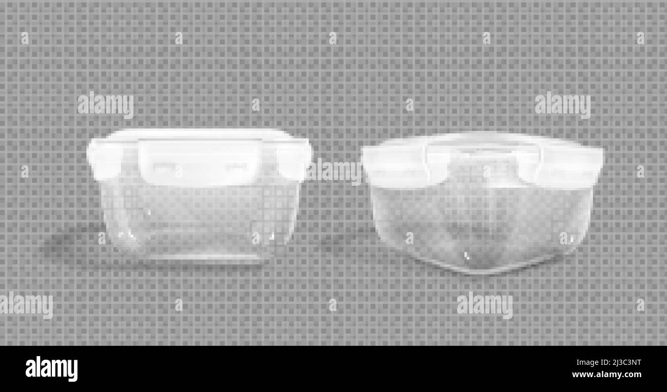 Plastic food containers with clipping path and latch lock lids. Storage ...