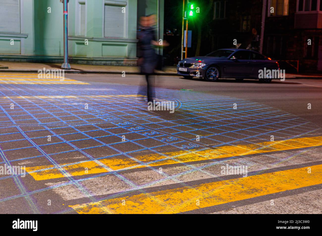 Vladivostok, Russia. 6th Apr, 2022. A pedestrian walks on the ...