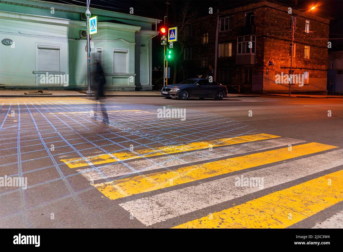 Vladivostok, Russia. 6th Apr, 2022. A pedestrian walks on the ...