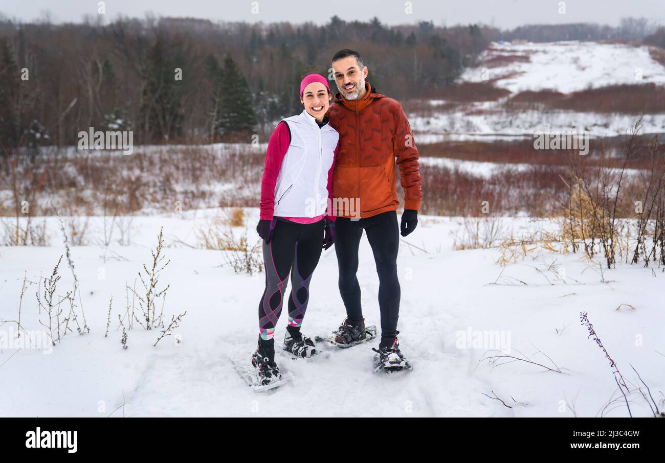 Girl with snowshoes hi-res stock photography and images - Alamy
