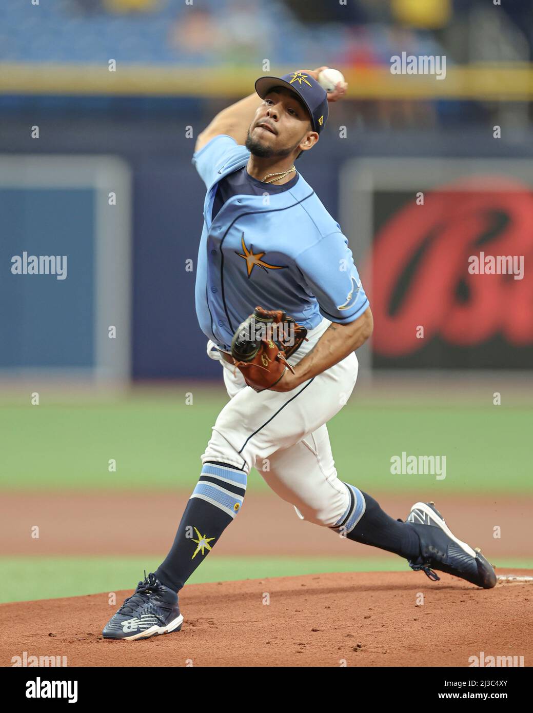 St. Petersburg, FL USA: Tampa Bay Rays starting pitcher Luis Patino (61 ...
