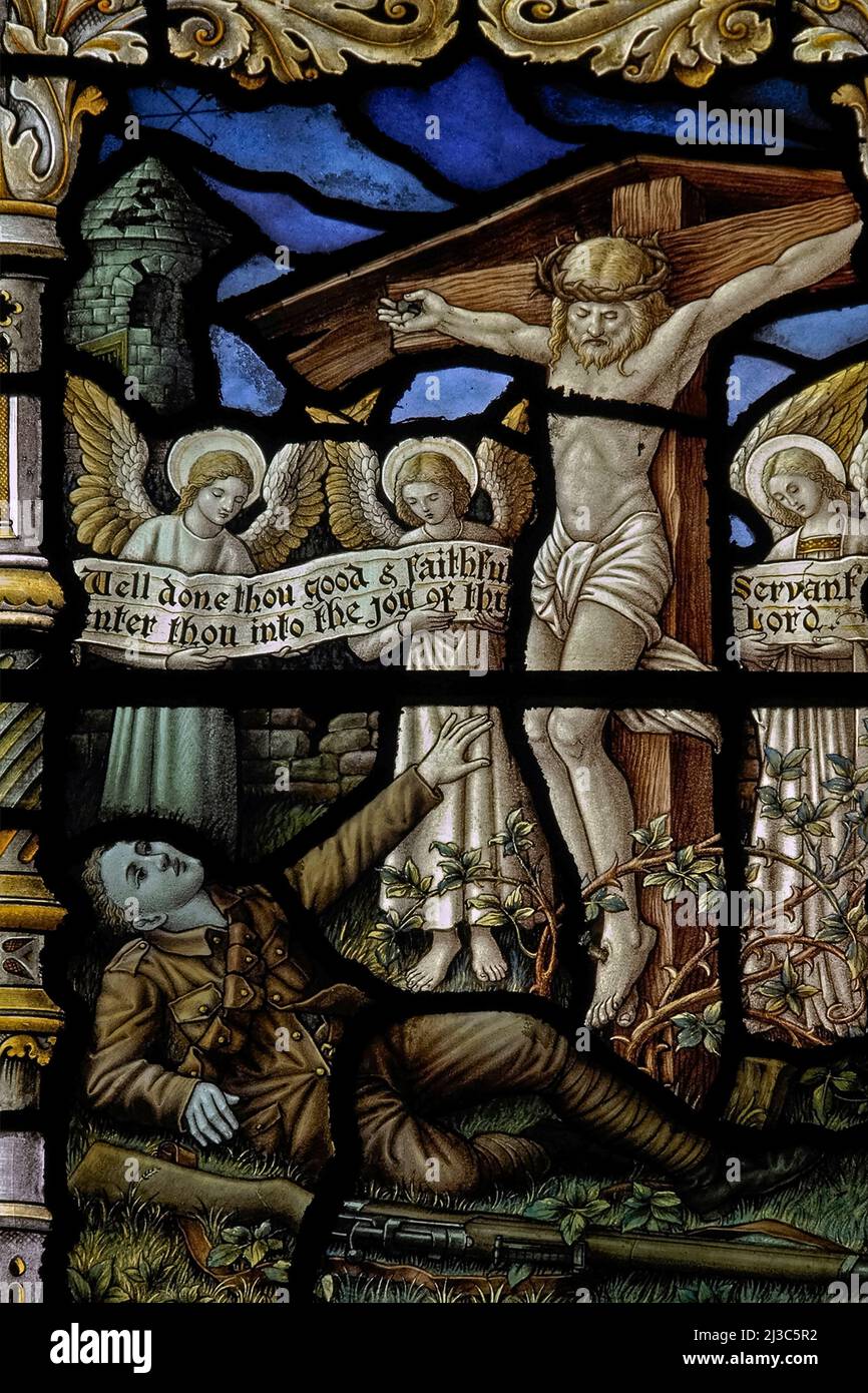 Mortally wounded First World War British Army rifleman at feet of ...