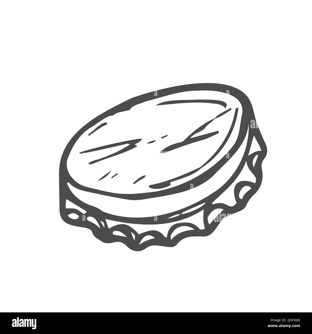 Beer Cap Outline Drawing