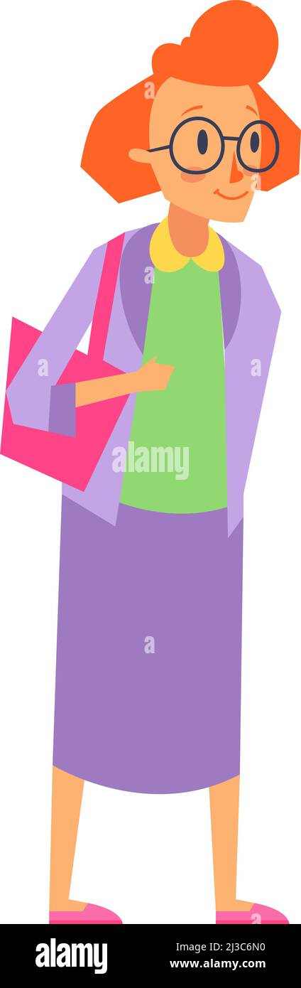 Happy elderly caucasian woman glasses Cut Out Stock Images & Pictures ...