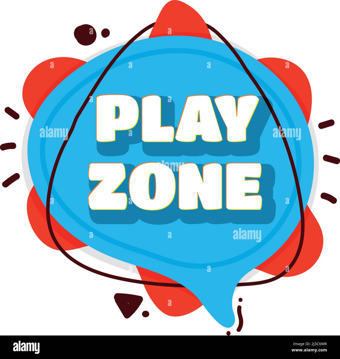 Play zone label. Kid game area sign Stock Vector Image & Art - Alamy