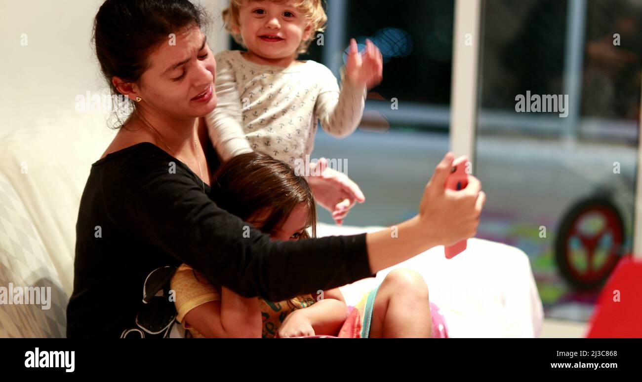 Parent calling kids hi-res stock photography and images - Alamy