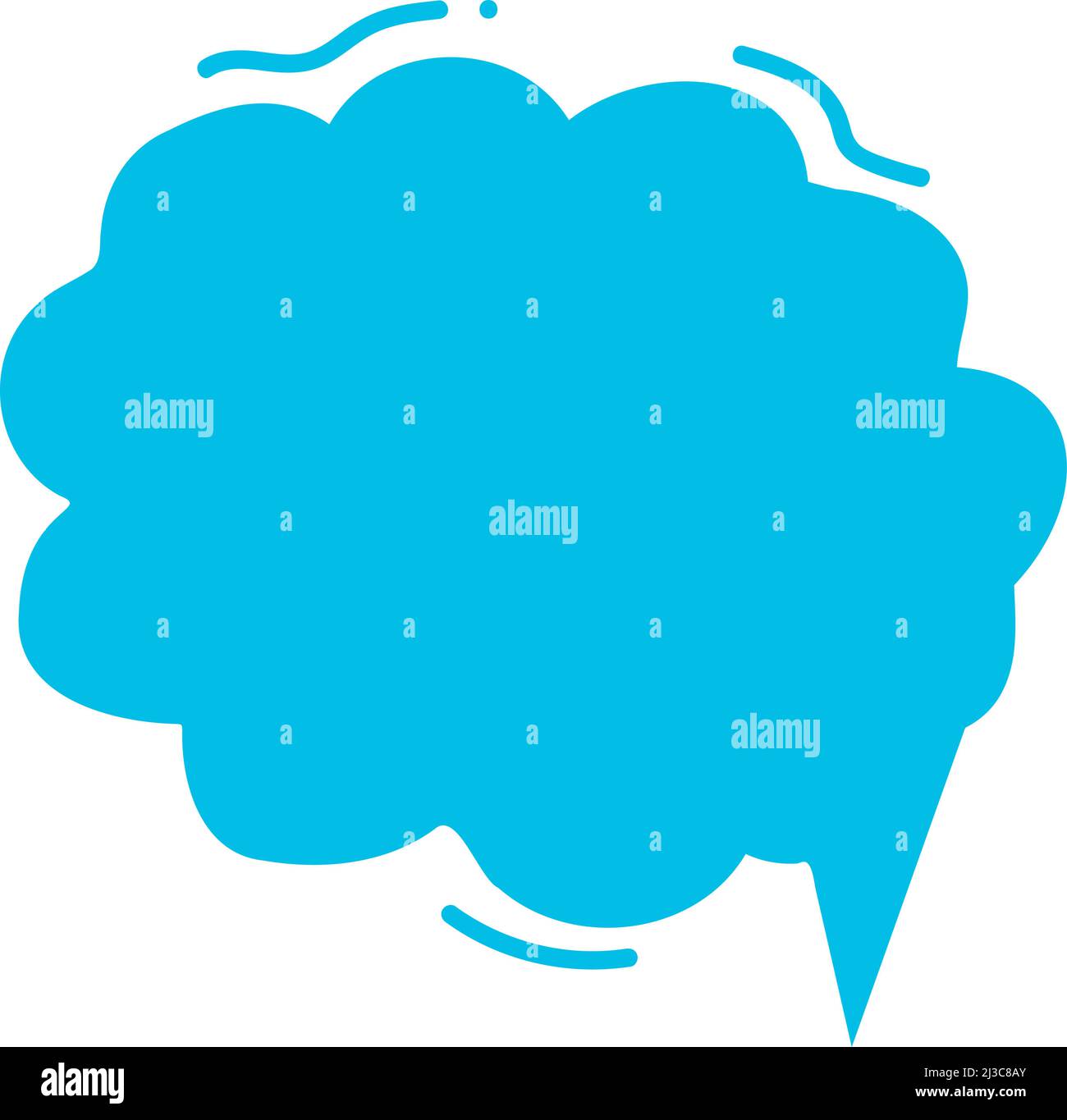 Empty speech cloud bubble. Blue message balloon Stock Vector Image ...