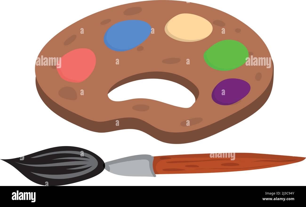 Artist pallette cartoon hi-res stock photography and images - Alamy