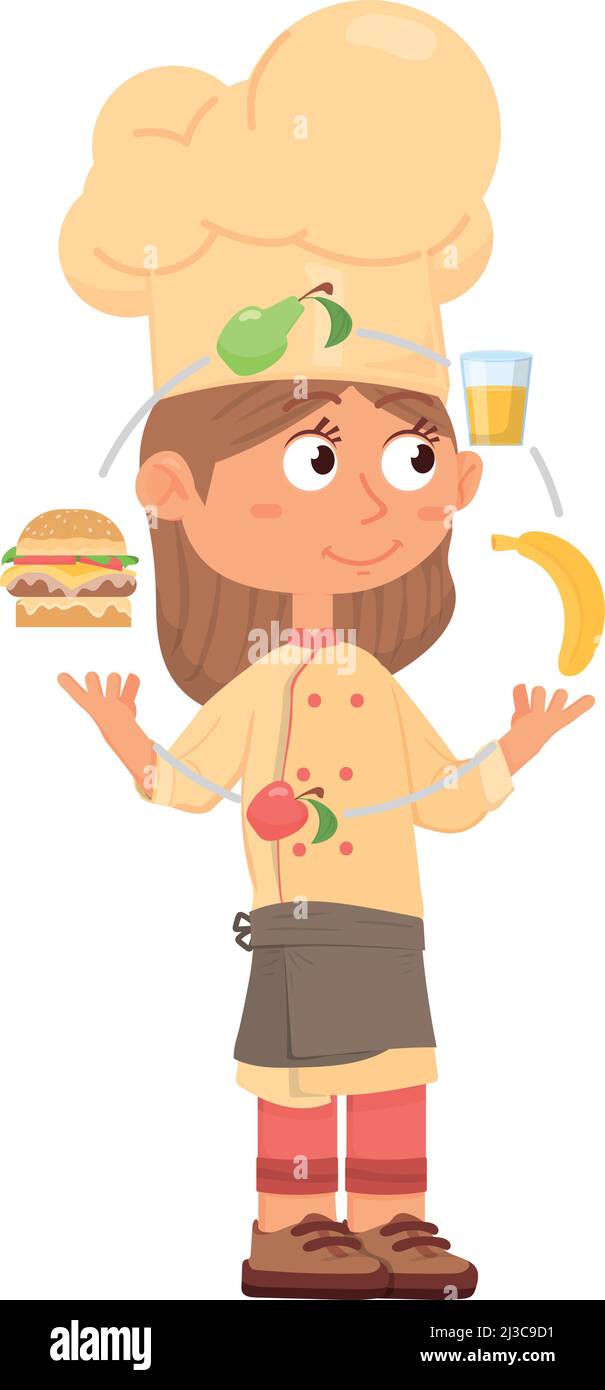 Kid preparing food Stock Vector Images - Alamy