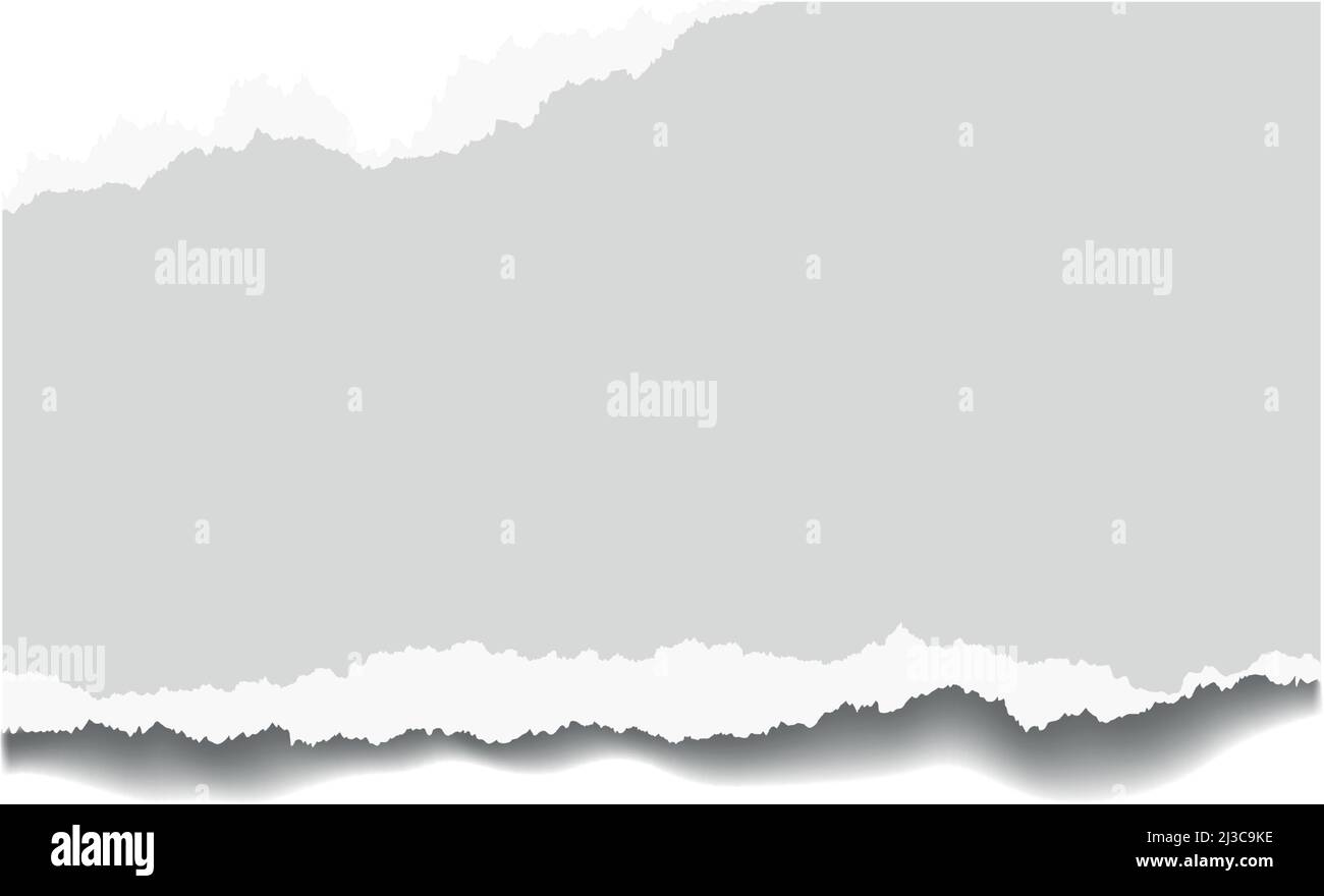 Ripped edge paper piece. Realistic shadow tear Stock Vector Image & Art ...