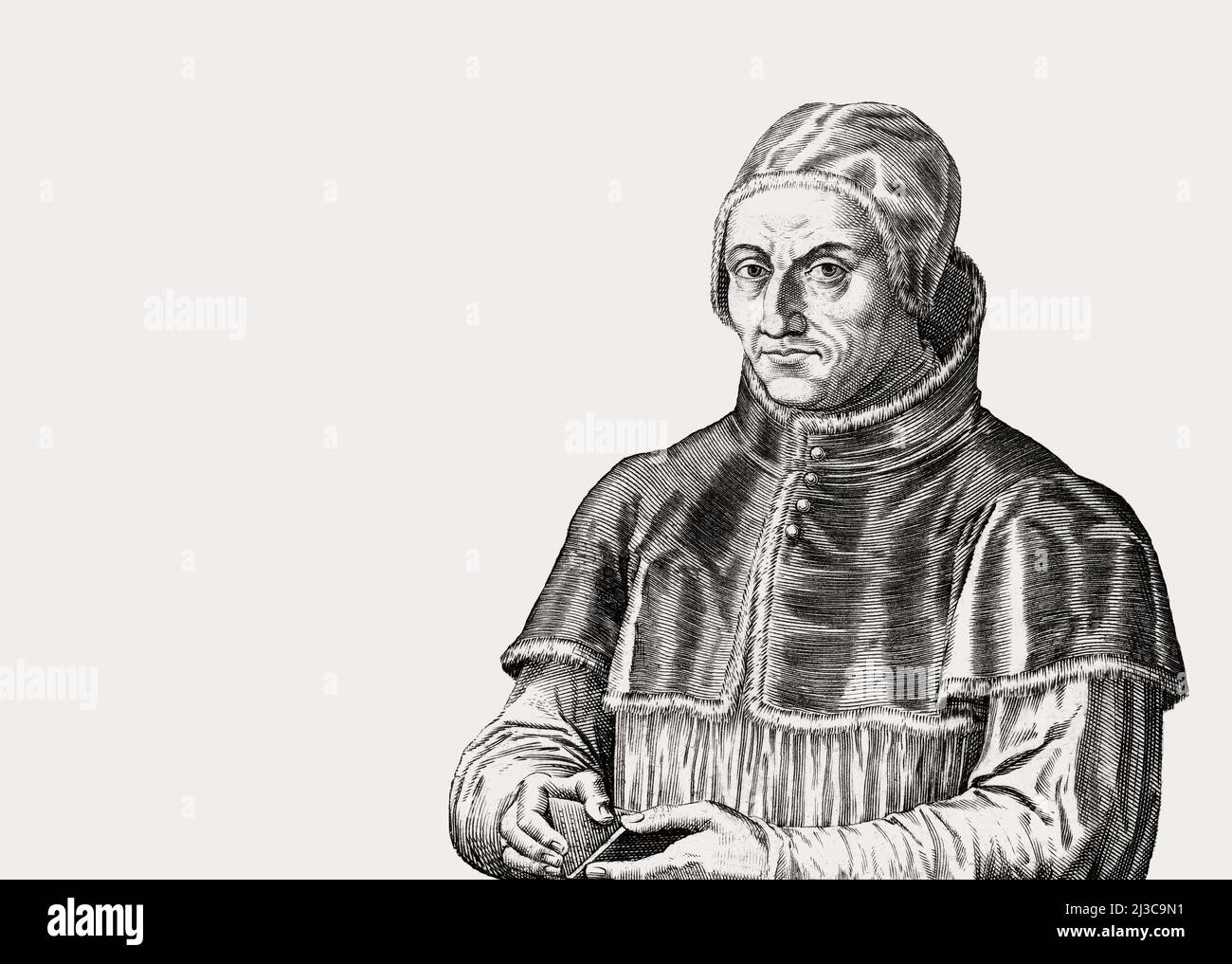 Pope Adrian VI, 1459 – 1523, Bishop of Rome from 1522 to his death ...