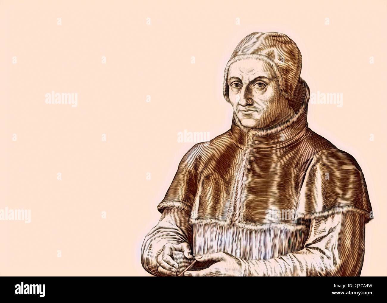 Pope Adrian VI, 1459 – 1523, Bishop of Rome from 1522 to his death ...