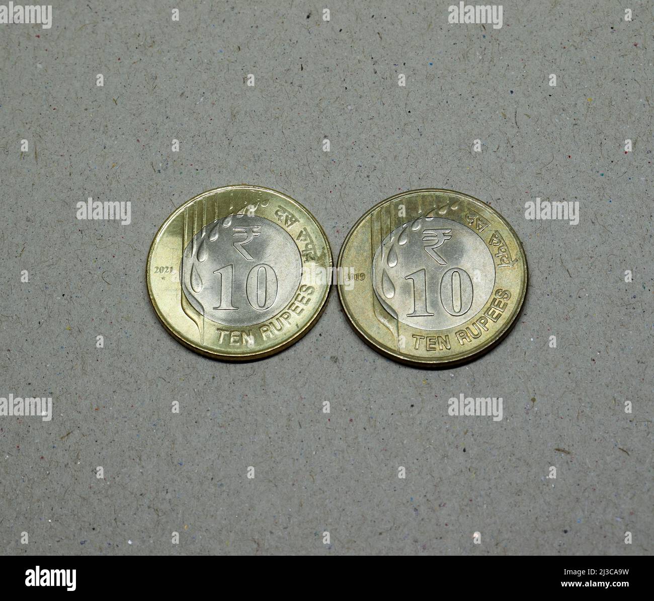 two Indian Currency Ten Rupees Coin, Indian Currency, Money, Ten Rupees ...