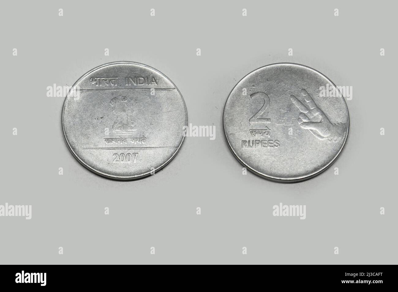 Indian Currency two Rupees silver Coin, Indian Currency, Money, two ...