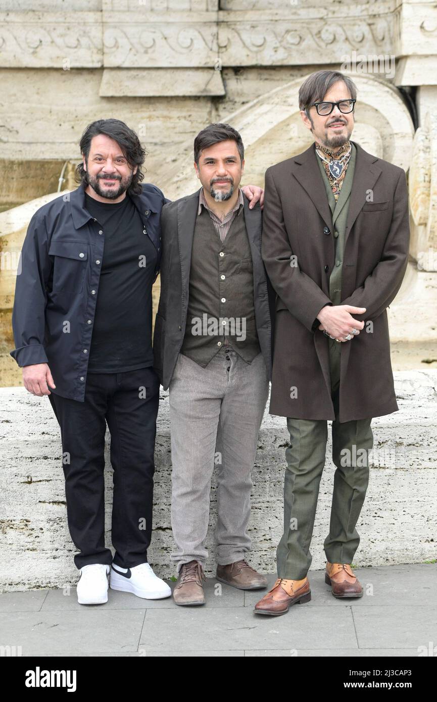 (L-R) Pasquale Petrolo, Eros Puglielli, and Claudio Gregori attend the ...