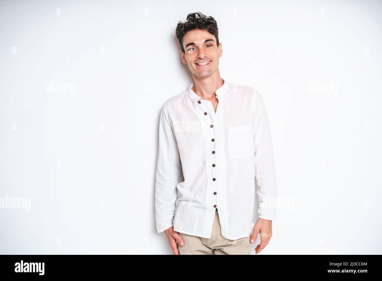 Handsome smiling young man portrait isolated on white background Stock ...