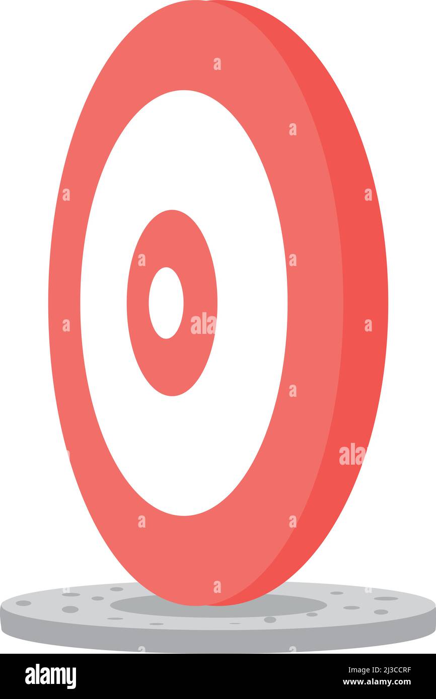 Aim icon. Cartoon red white circle target Stock Vector Image & Art - Alamy