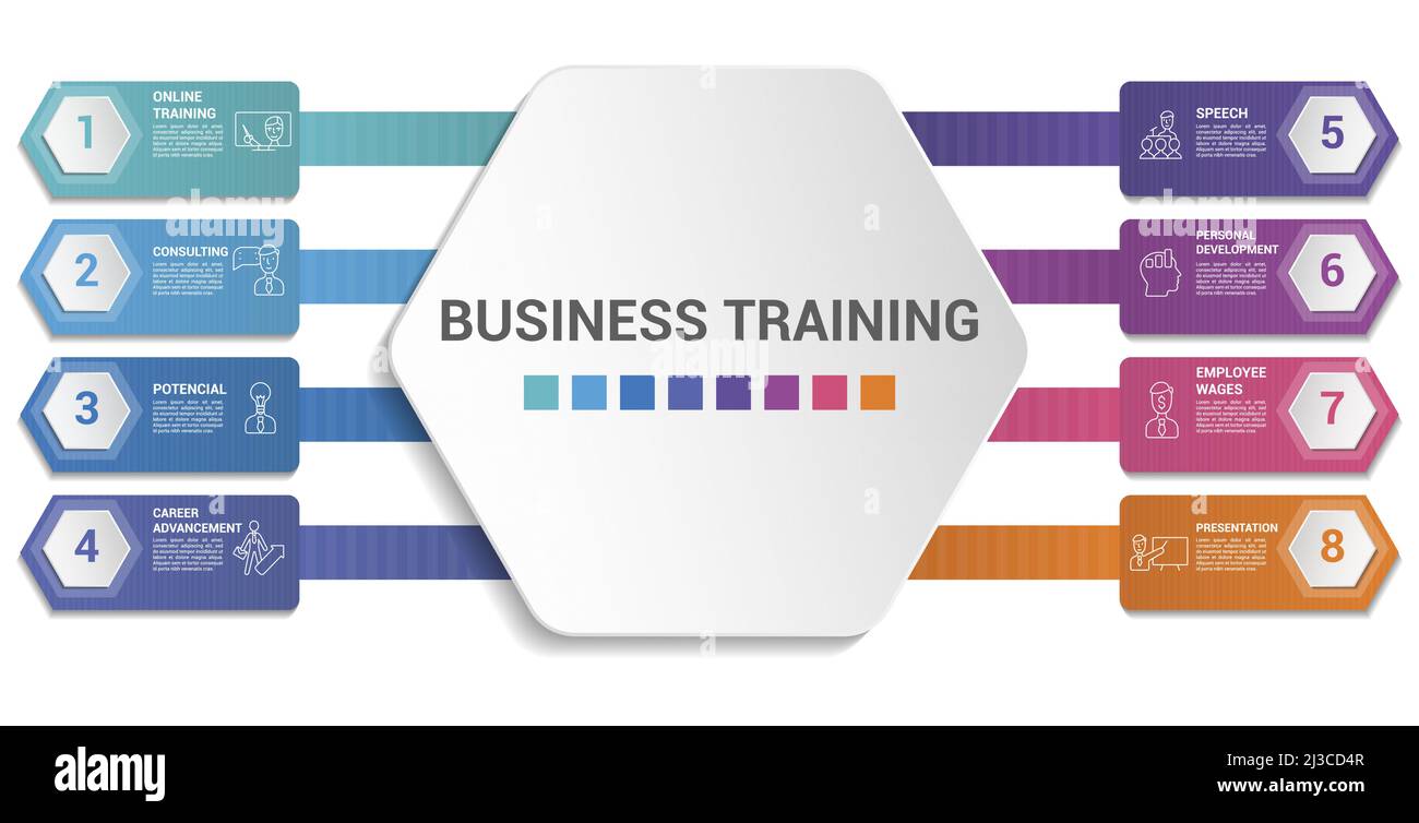 Infographic Team Building template. Icons in different colors. Include ...