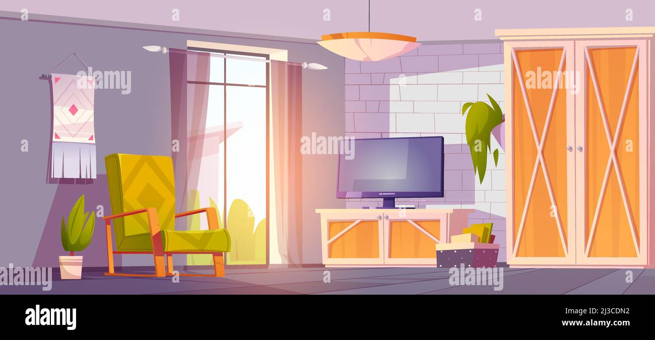 Eco rustic interior, living room in minimal style with furniture of ...