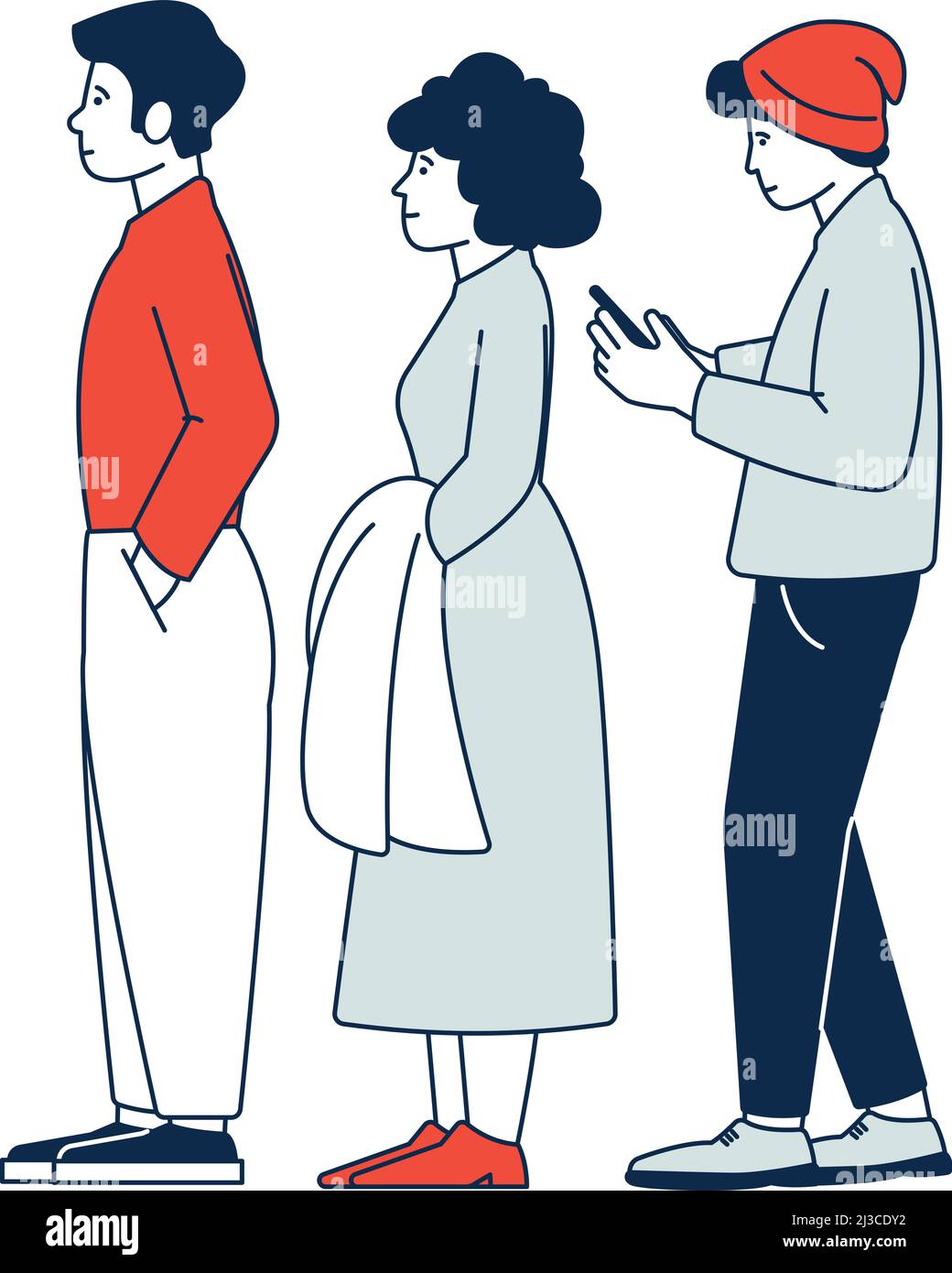 Queue shop Cut Out Stock Images & Pictures - Alamy