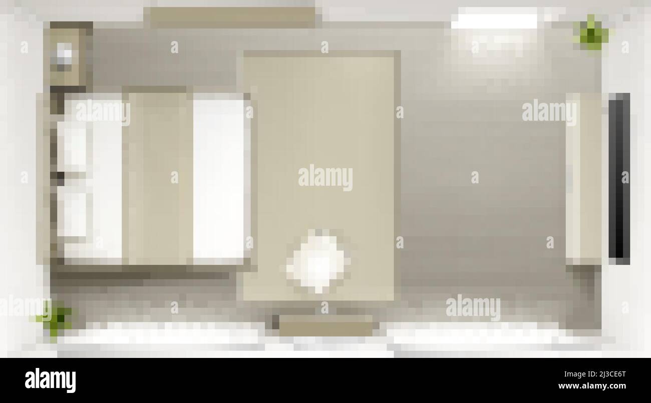 3d rendering bed top view Stock Vector Images - Alamy