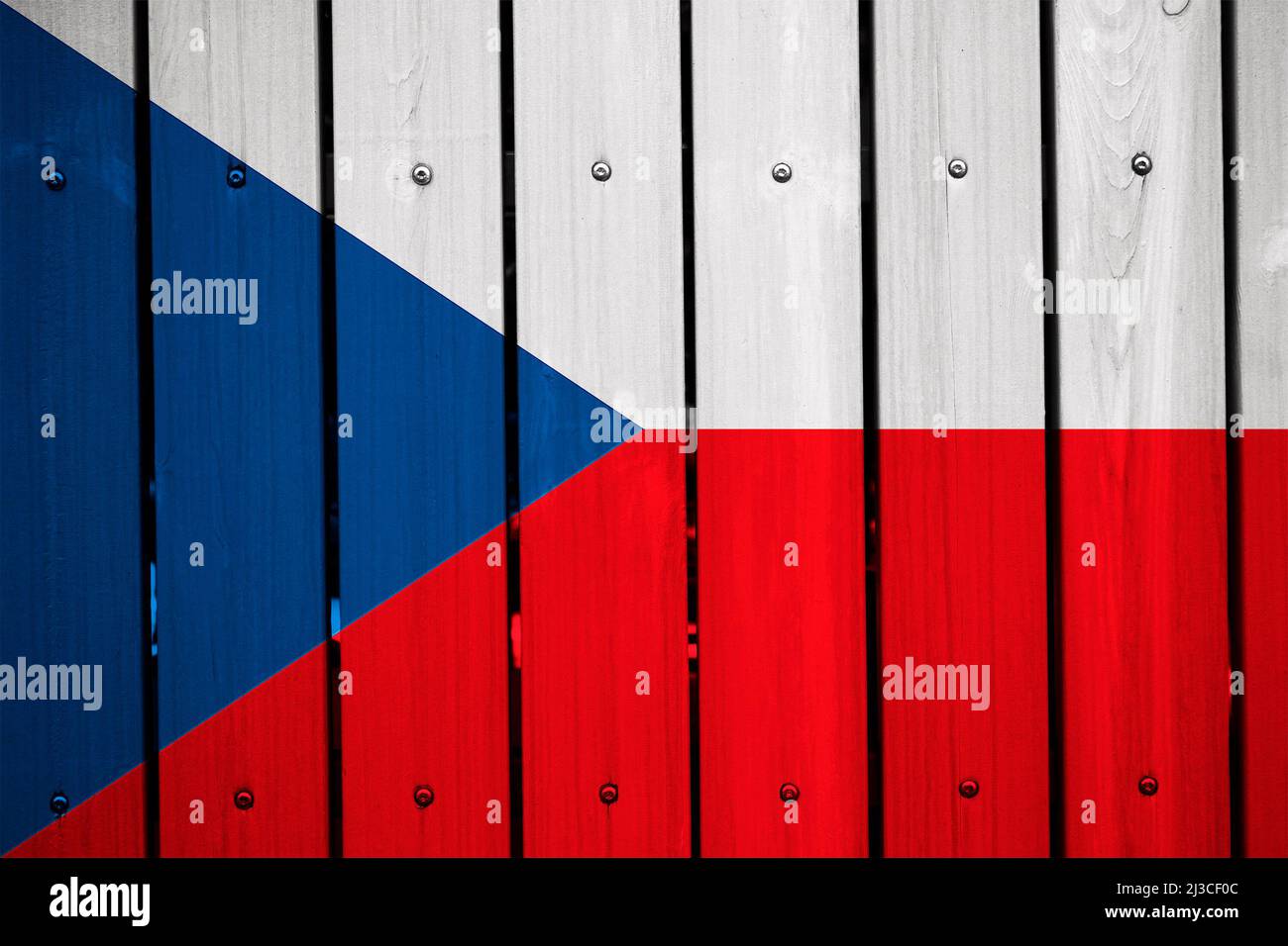 Grunge pattern of the national flag of the Czech Republic. Abstract ...